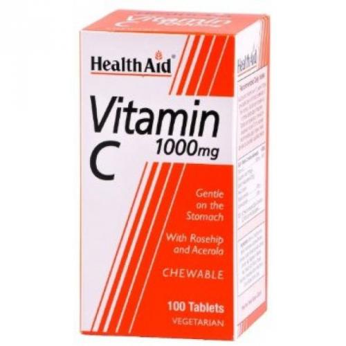 ХЕЛТ ЕЙД ВИТАМИН Ц 1 ГР 100 ТАБЛЕТКИ / HEALTH AID VITAMIN C 1000mg ...